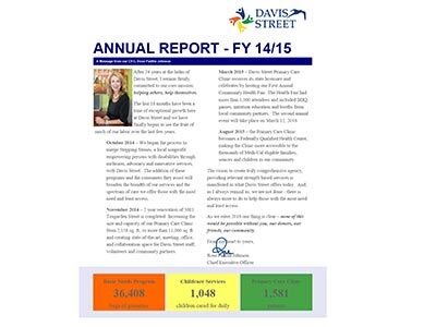Annual Report 2014-2015 - Davis Street